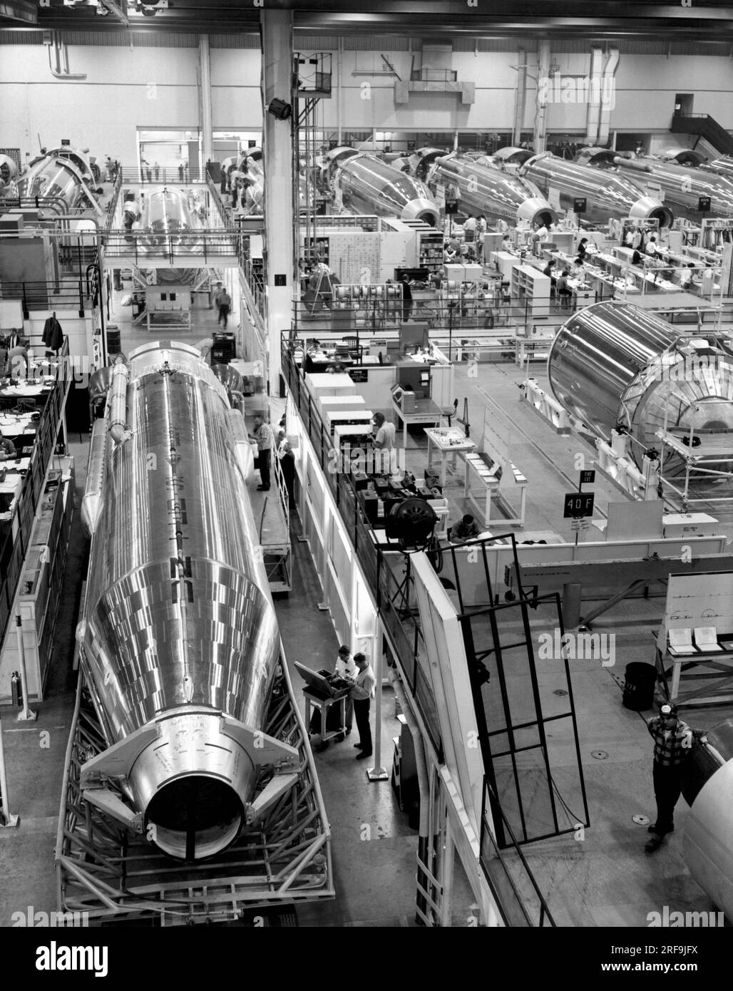 United States: c. 1965. A rocket manufacturing facility Stock Photo - Alamy