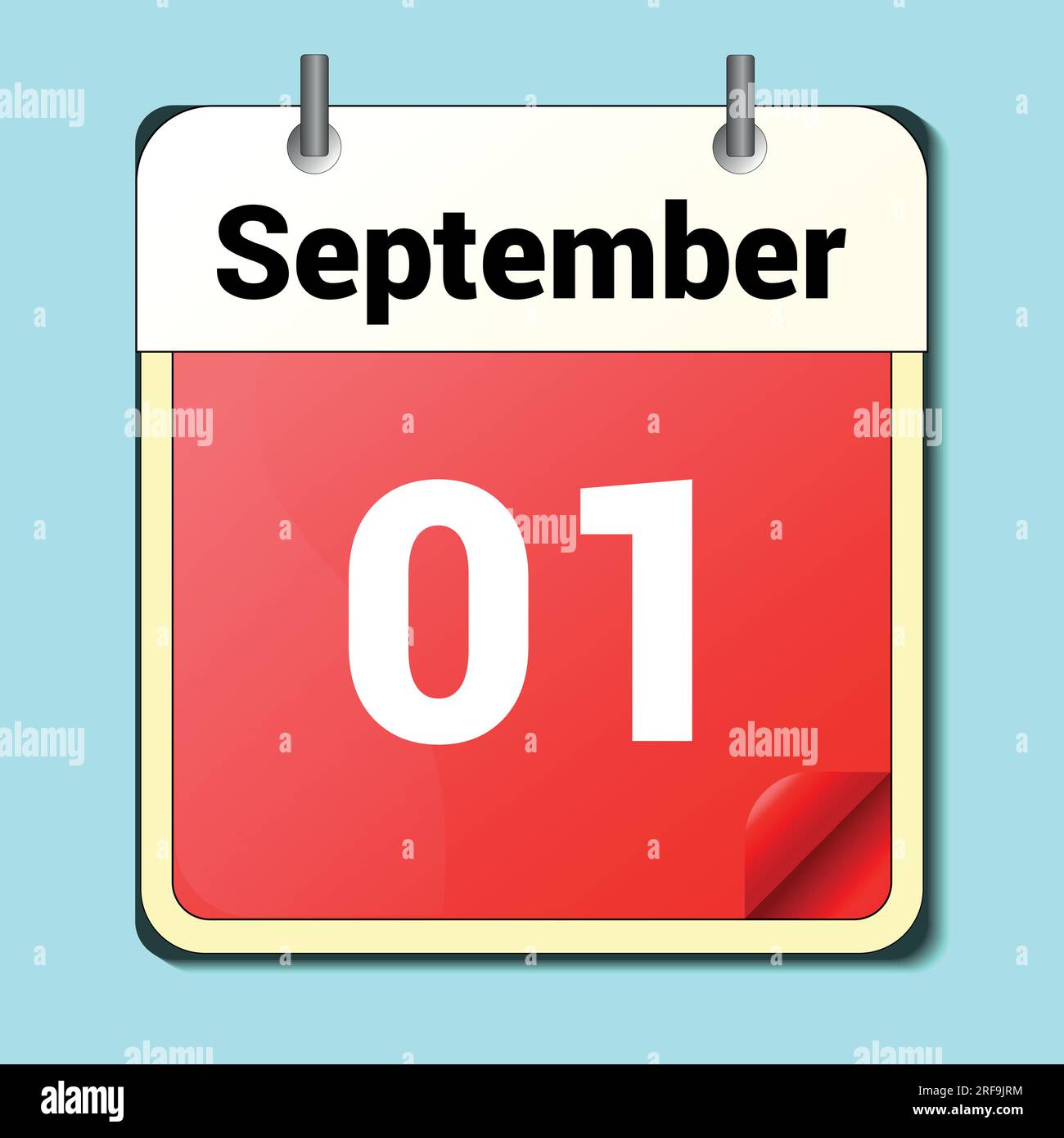day on the calendar, vector image format, September 01 Stock Vector ...
