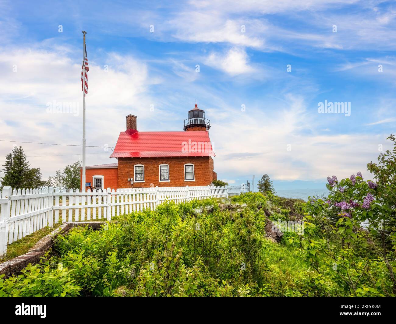 Eagle Harbor Lighthouse Maritime Museum built in 1871 on Lake Superior ...