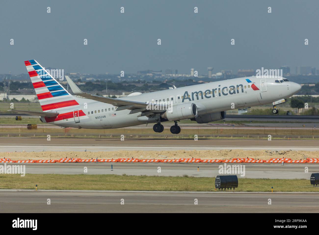 An American Airlines plane is seen at the Dallas-Fort Worth ...