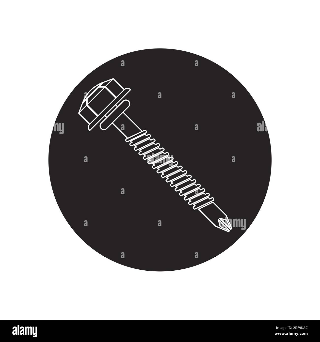 Deck screws icon vector illustration template design Stock Photo - Alamy