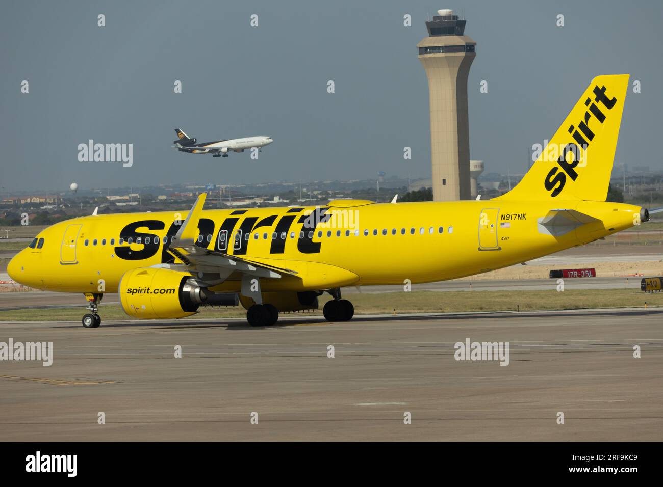 Spirit plane is seen at the Dallas-Fort Worth International Airport ...