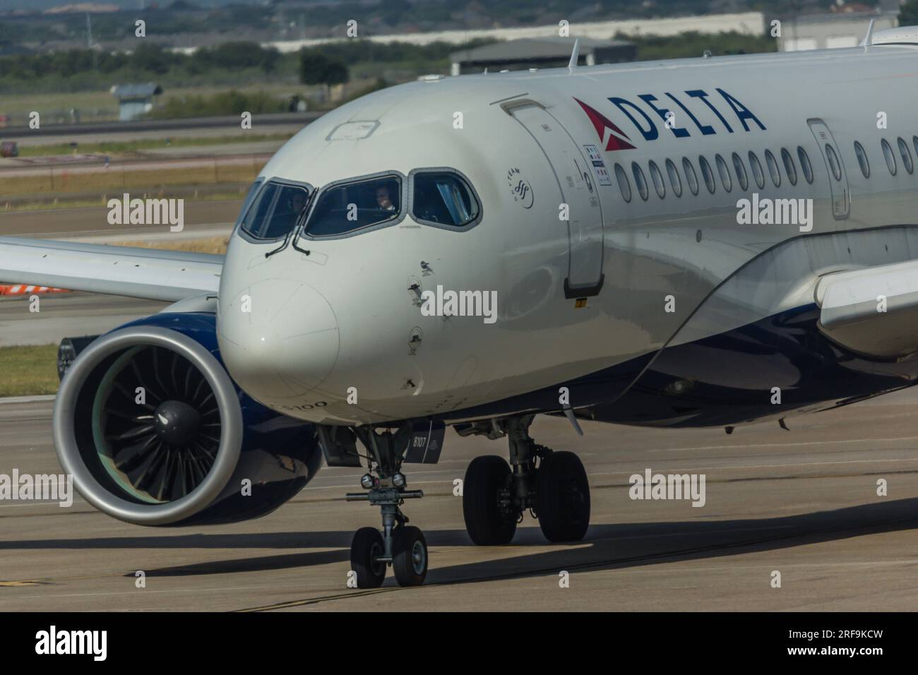 A Delta plane is seen at the Dallas-Fort Worth International Airport ...