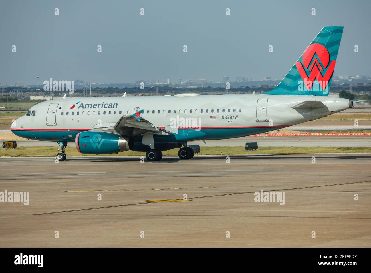An American Airlines plane is seen at the Dallas-Fort Worth ...