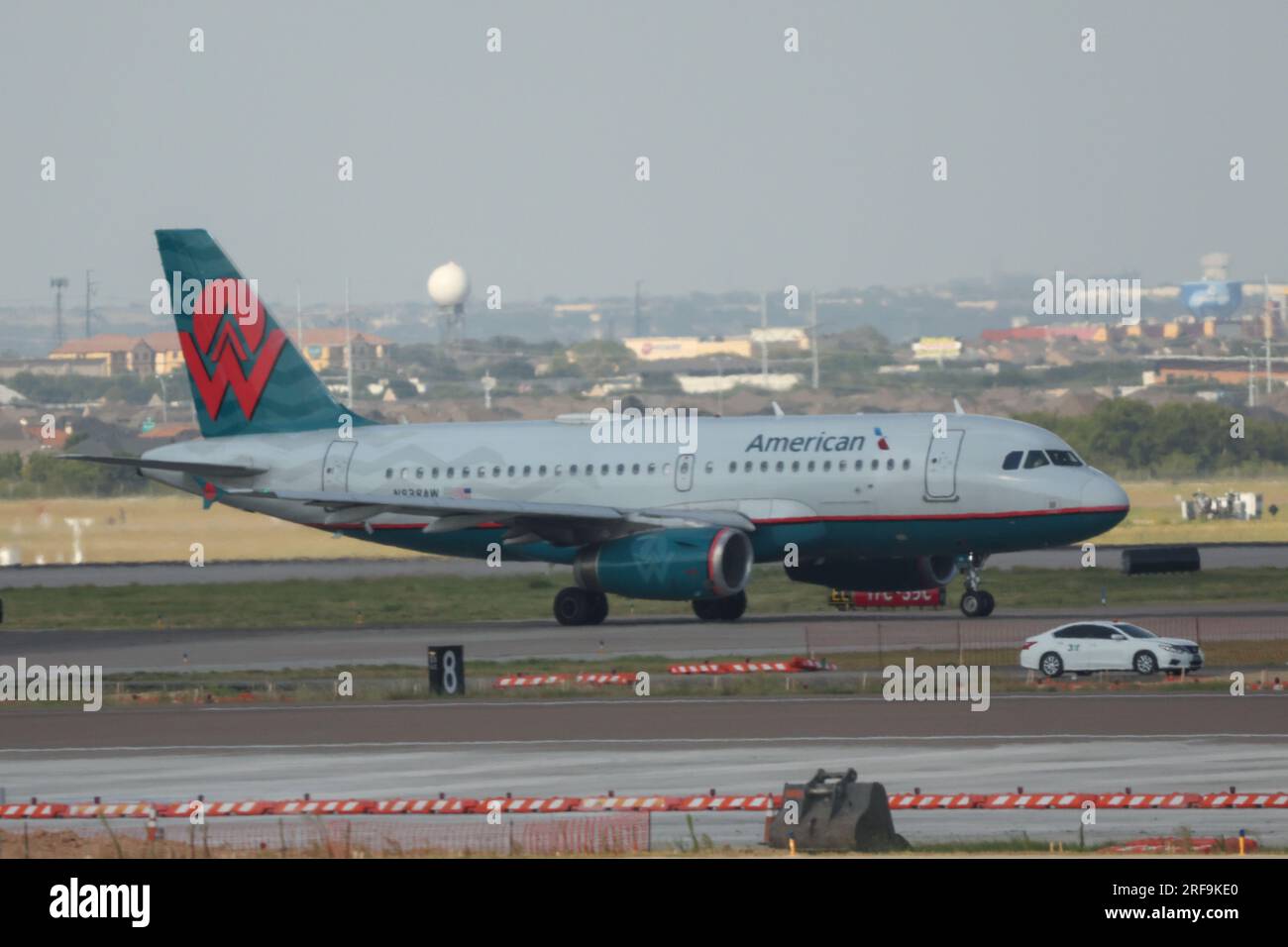 An American Airlines plane is seen at the Dallas-Fort Worth ...