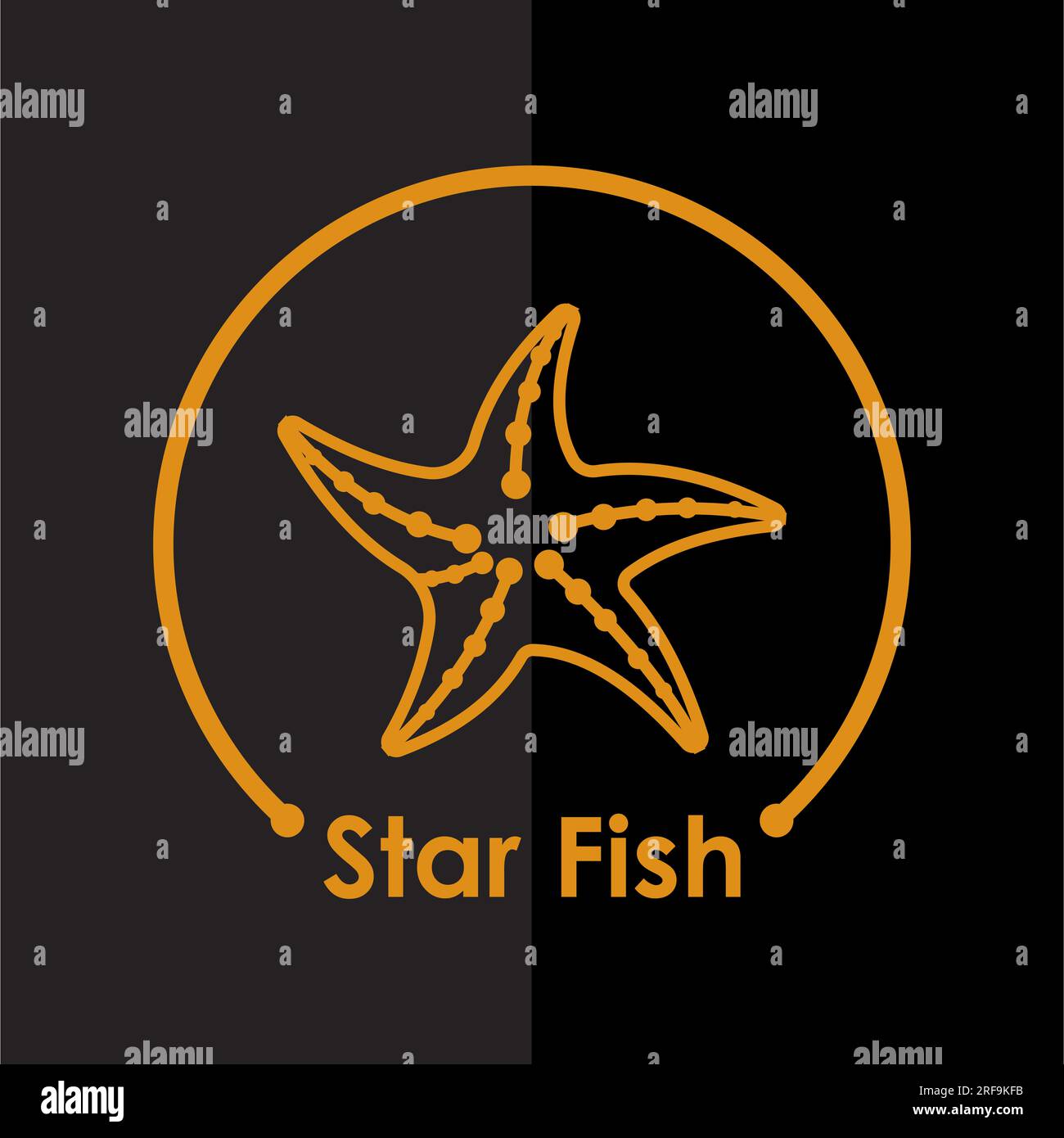 Star fish logo background vector illustration template design Stock ...