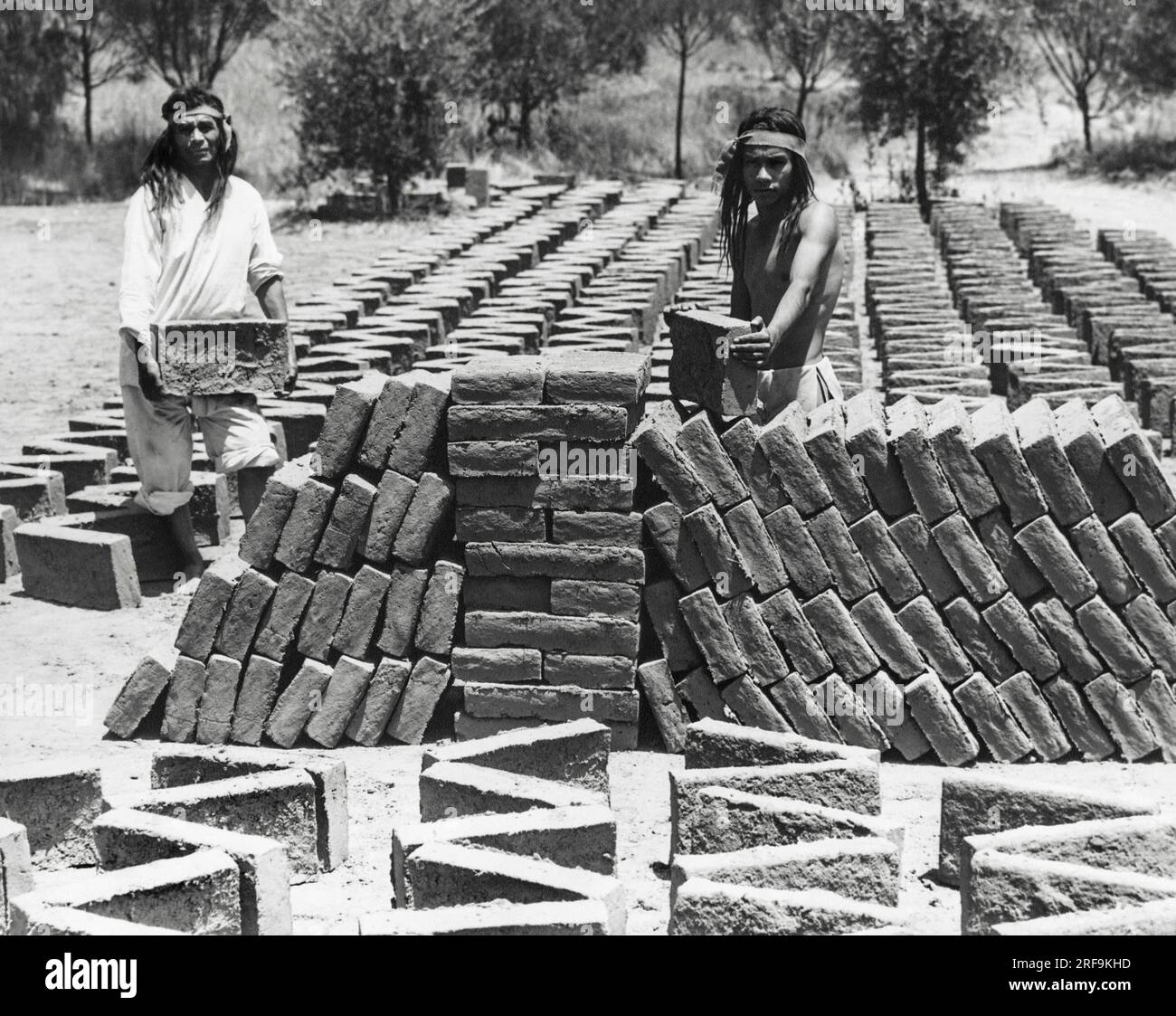 California: c. 1930 The padres taught the Native Americans to make the ...