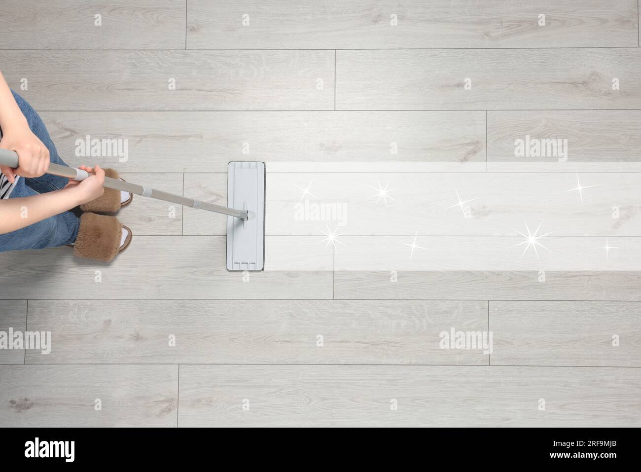 Woman clean floor office hi-res stock photography and images - Alamy