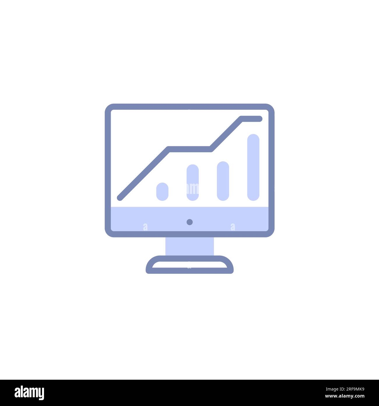 Analyzing Computer Monitor Statistics for Data Insights Stock Vector ...