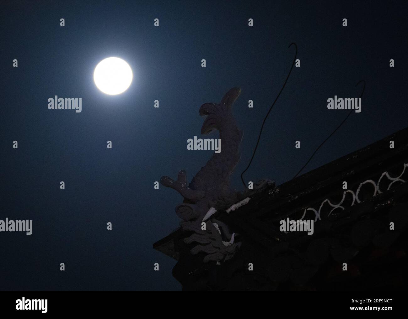 NANJING, CHINA - AUGUST 2, 2023 - The first "super moon" of 2023 ...