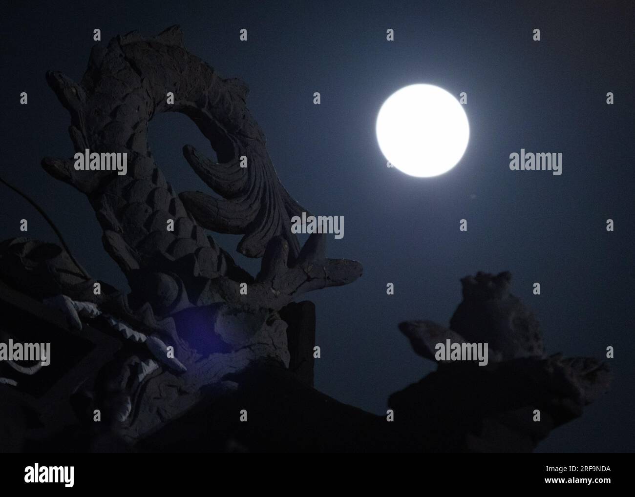 NANJING, CHINA - AUGUST 2, 2023 - The first "super moon" of 2023 ...
