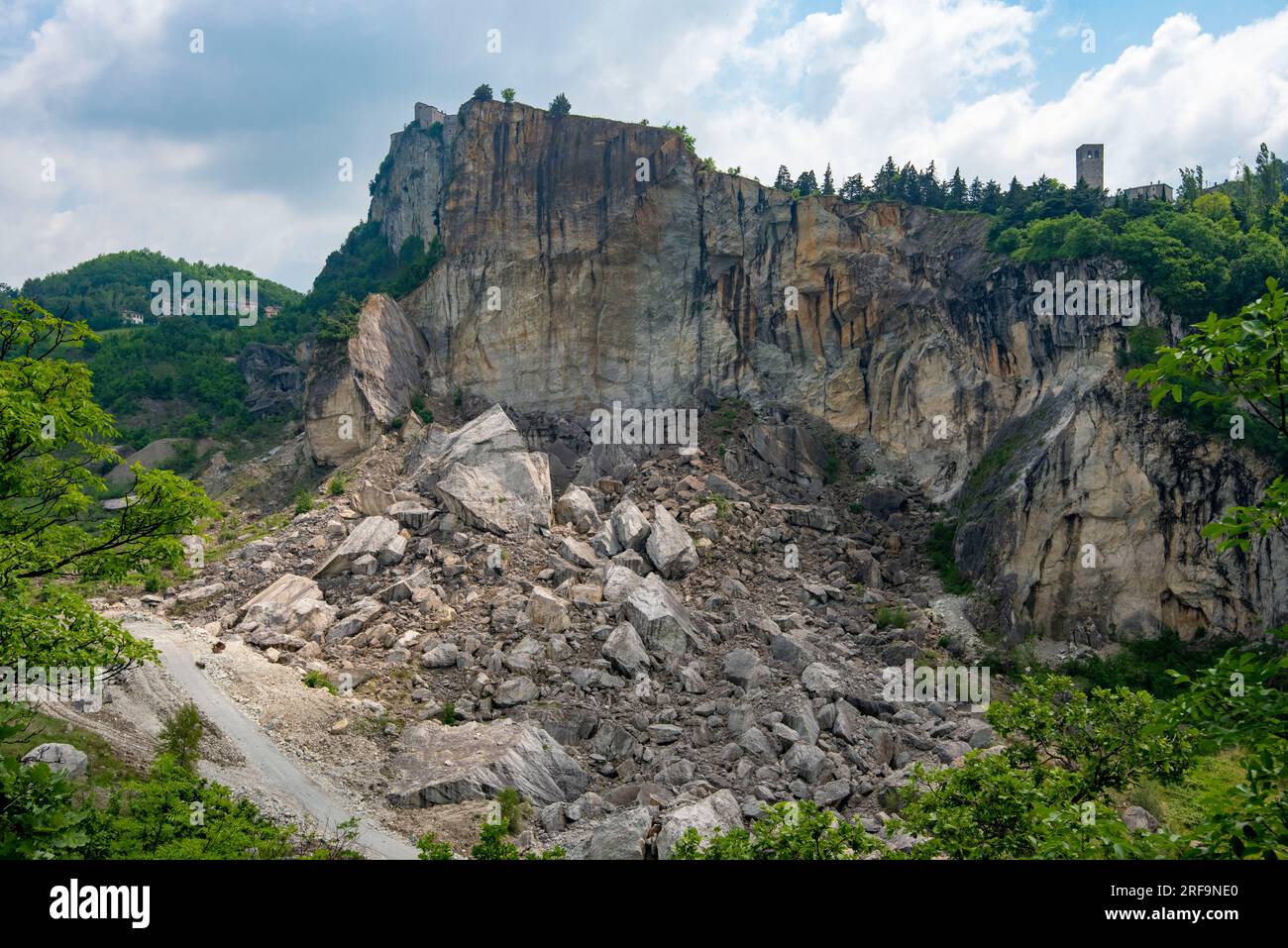 Cliff Collapse in Rural Area Stock Photo - Alamy