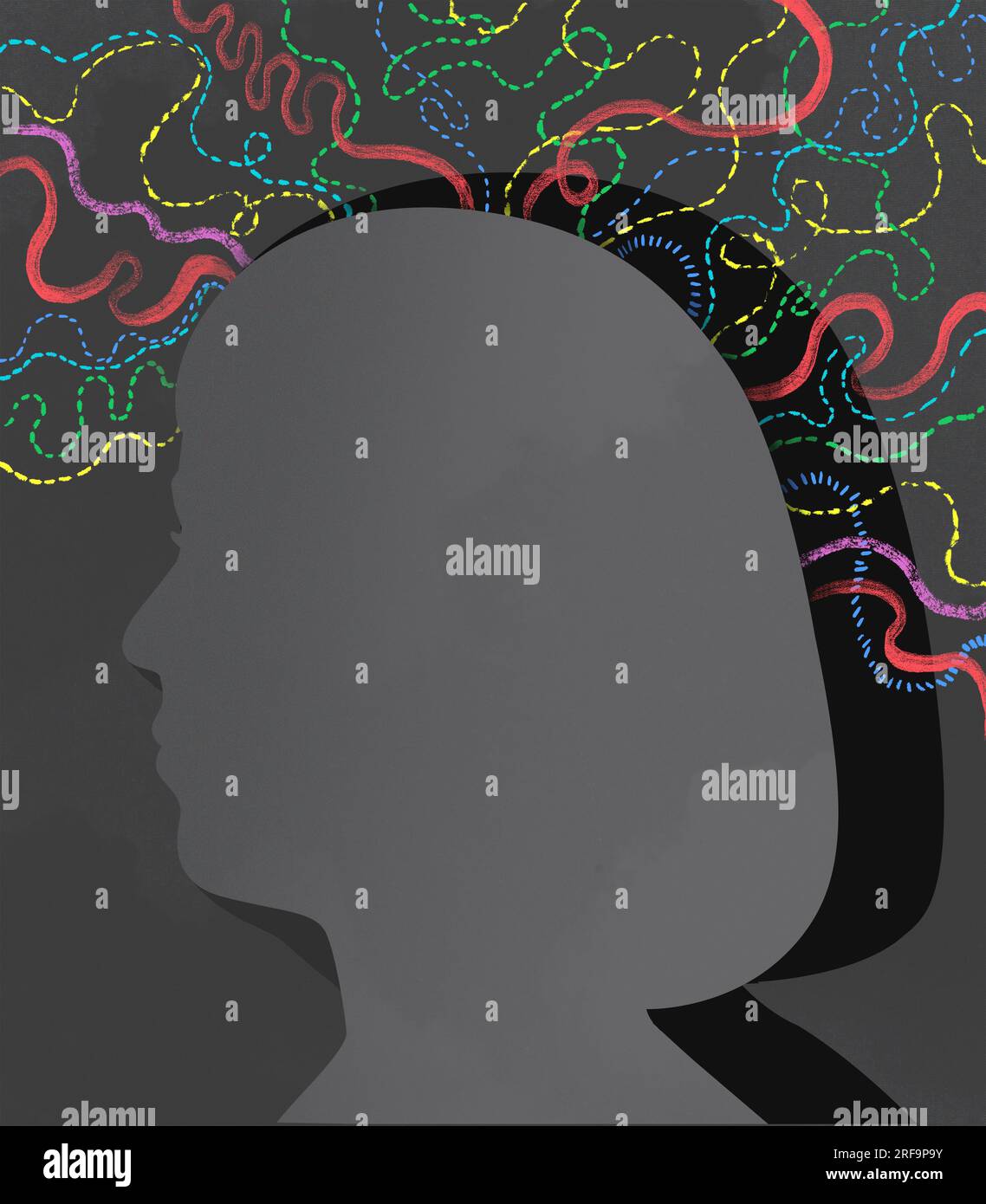 Brain activity, conceptual illustration Stock Photo - Alamy