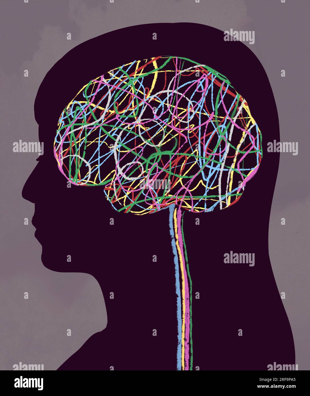 Muddled thoughts, conceptual illustration Stock Photo - Alamy