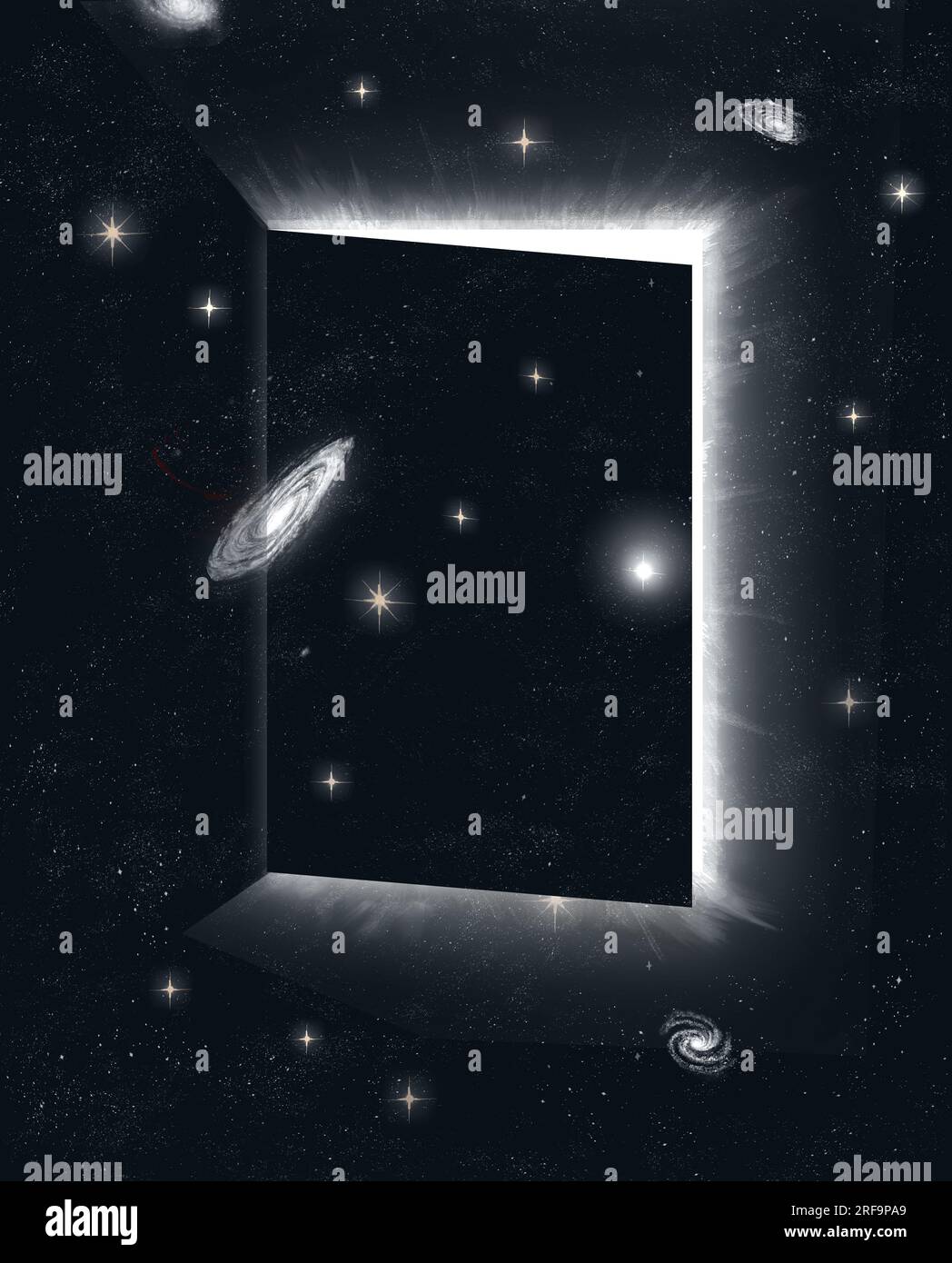 Space door, conceptual illustration Stock Photo - Alamy