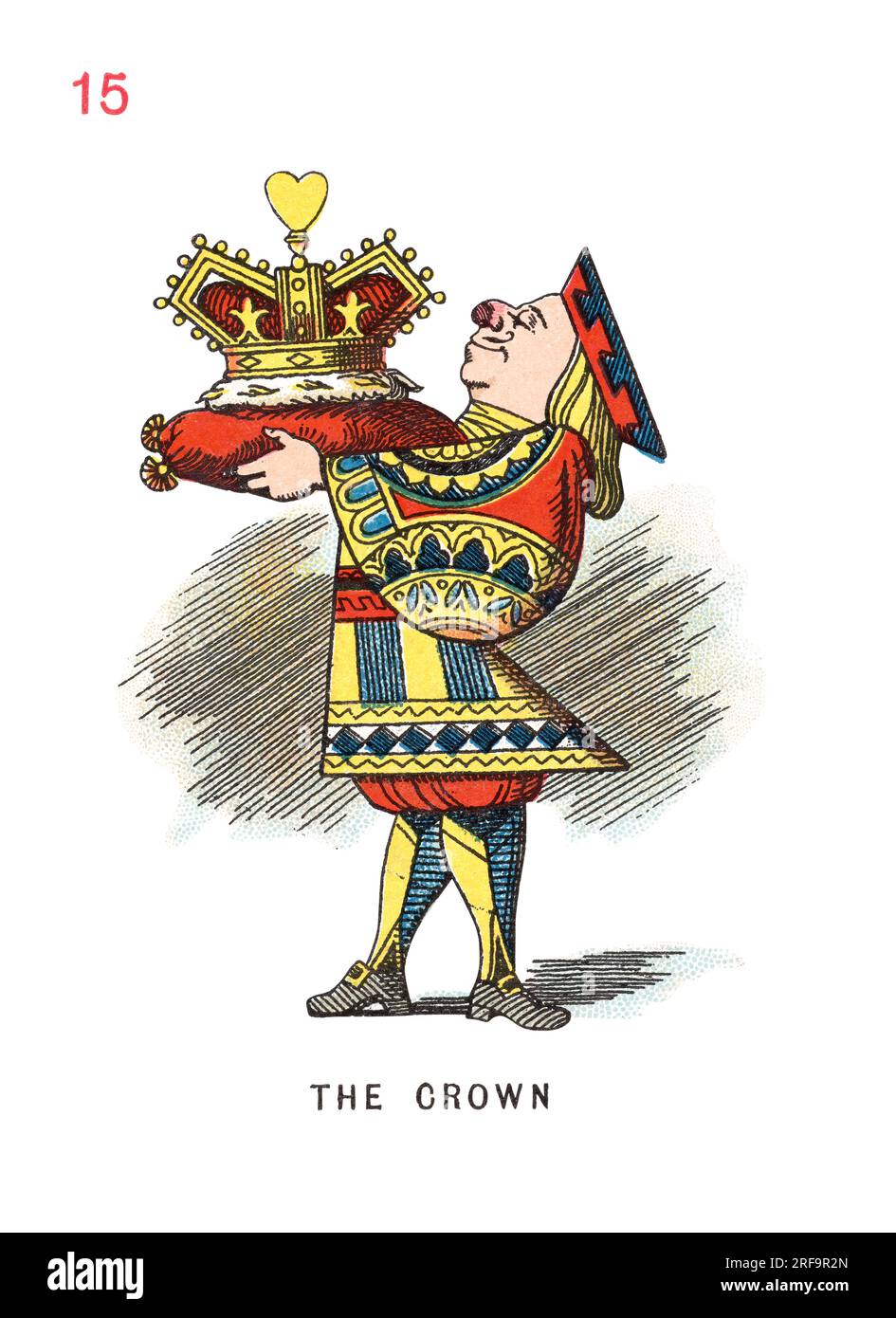 Crown Alice in Wonderland playing cards Stock Photo - Alamy