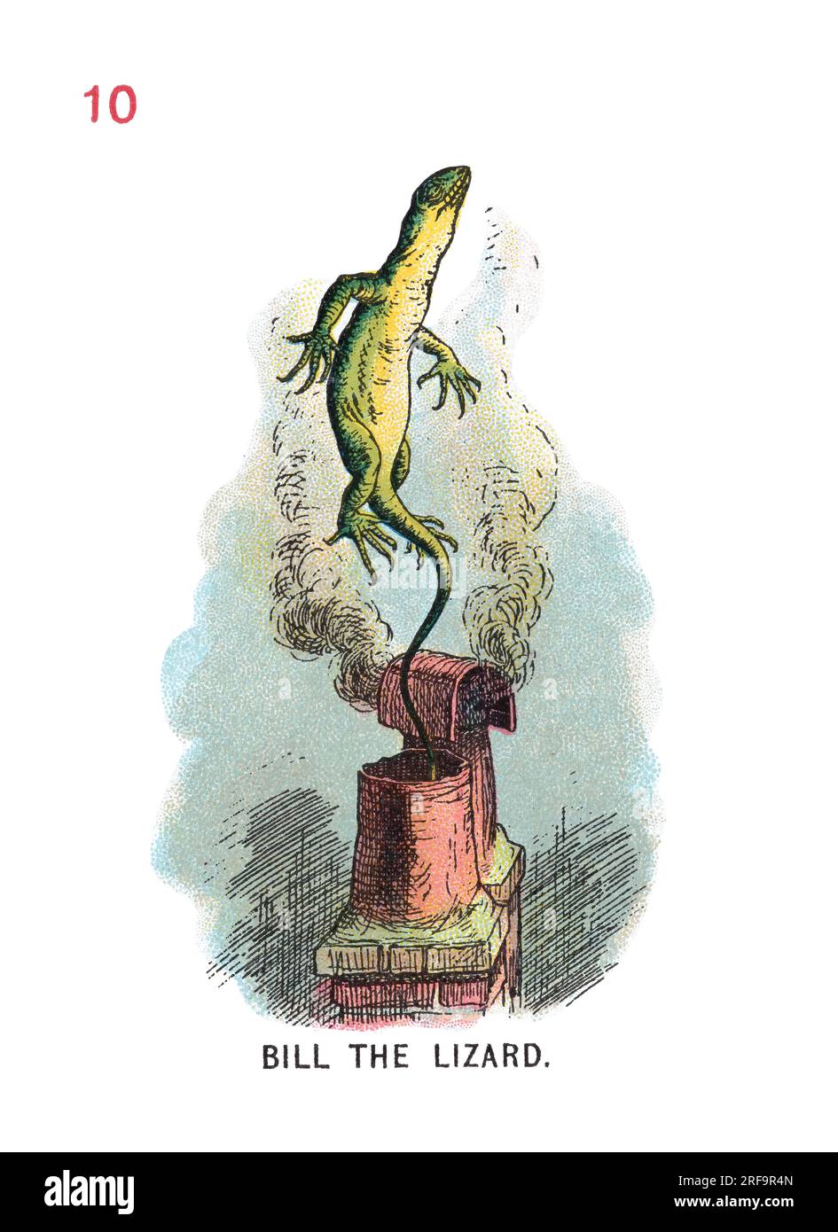 Bill the Lizard Alice in Wonderland playing cards Stock Photo - Alamy