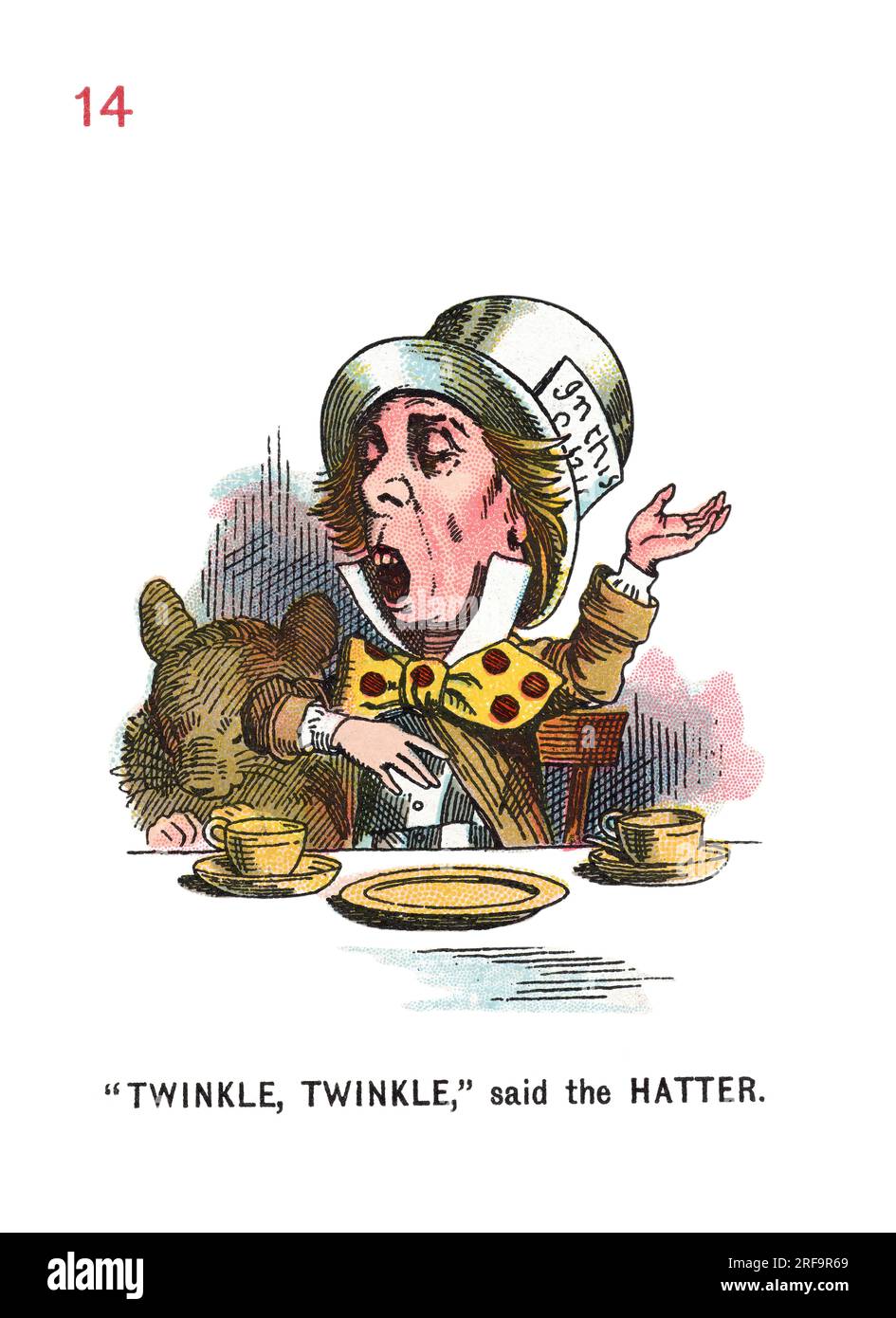 Mad Hatter Alice in Wonderland playing cards Stock Photo - Alamy
