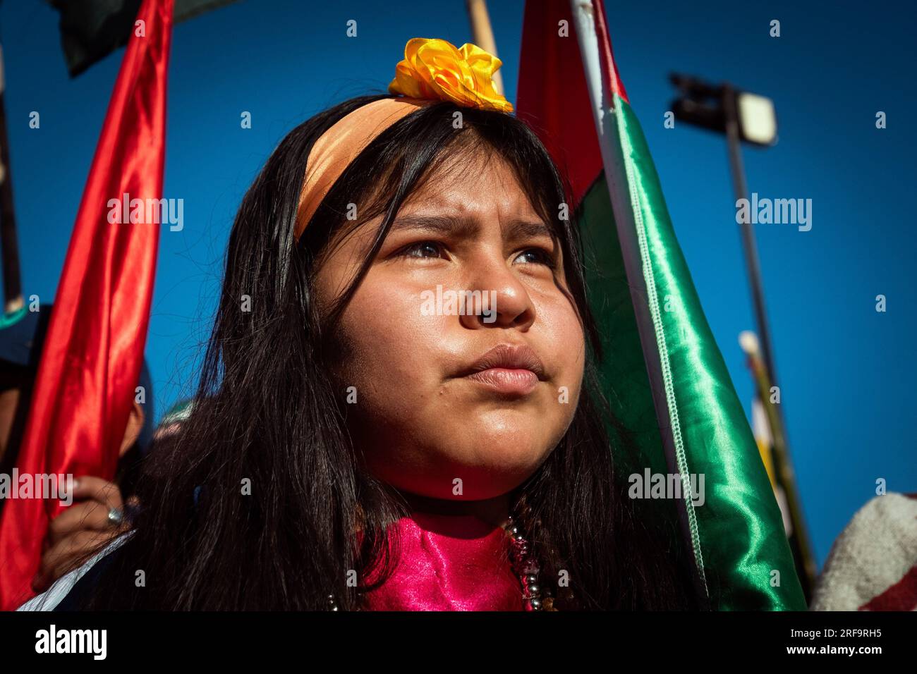 Buenos Aires, Argentina. 01st Aug, 2023. A young girl is seen during a ...