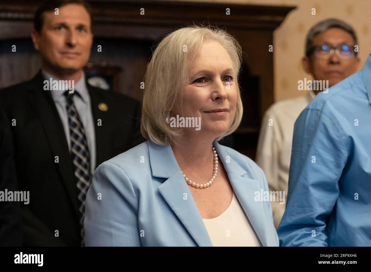New York, USA. 01st Aug, 2023. Senator Kirsten Gillibrand attends joint ...