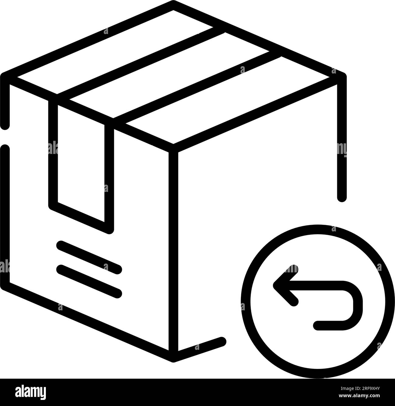 Online store delivery. Parcel return service. Pixel perfect, editable ...