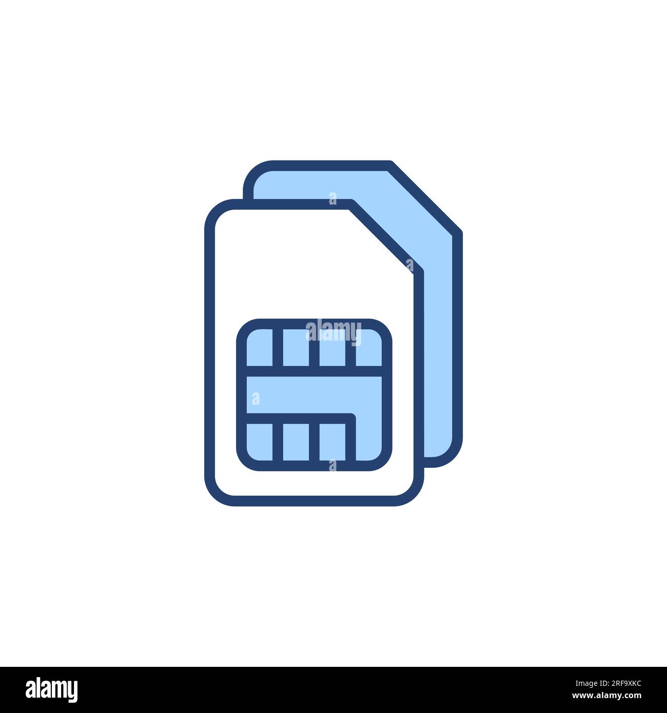 Sim card icon vector. dual sim card sign and symbol Stock Vector Image ...
