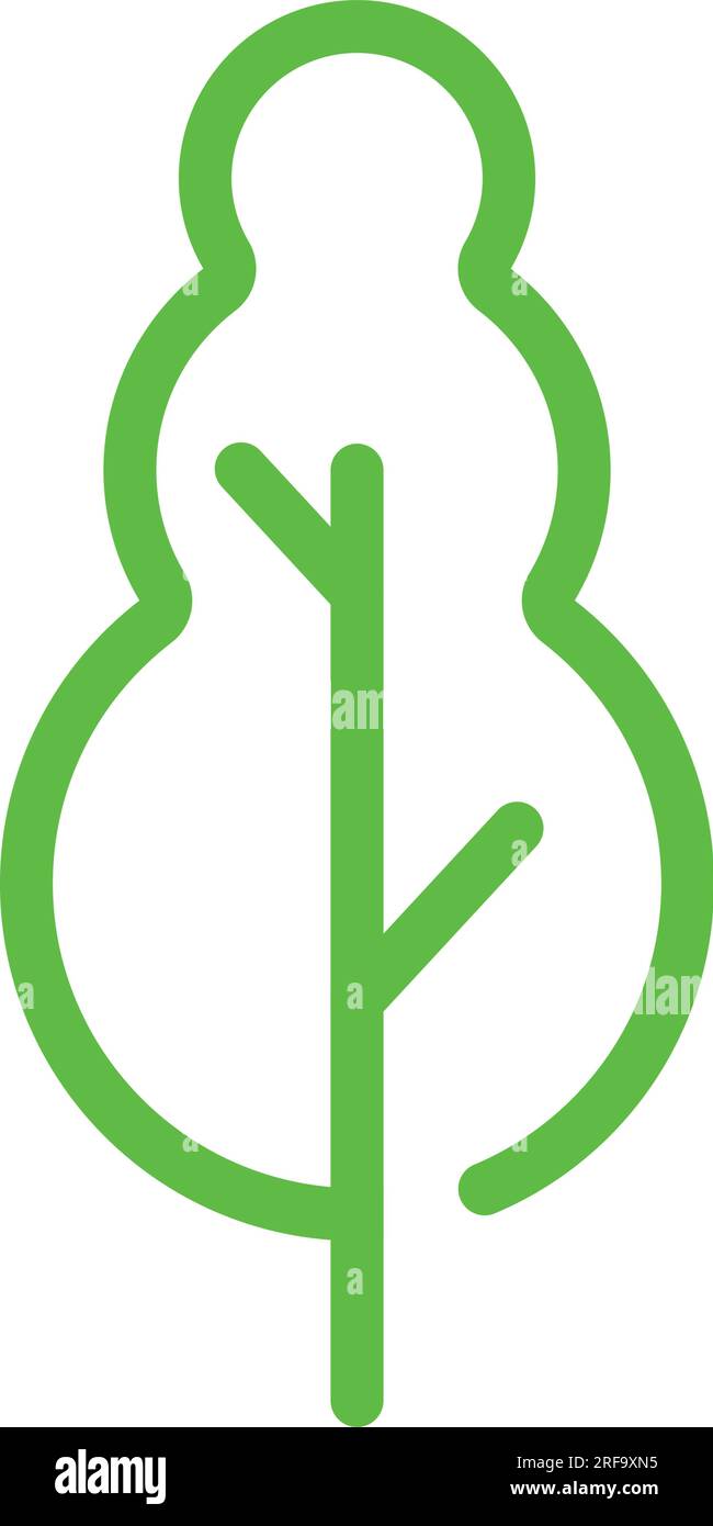 Tree icon line design template isolated illustration Stock Vector Image ...