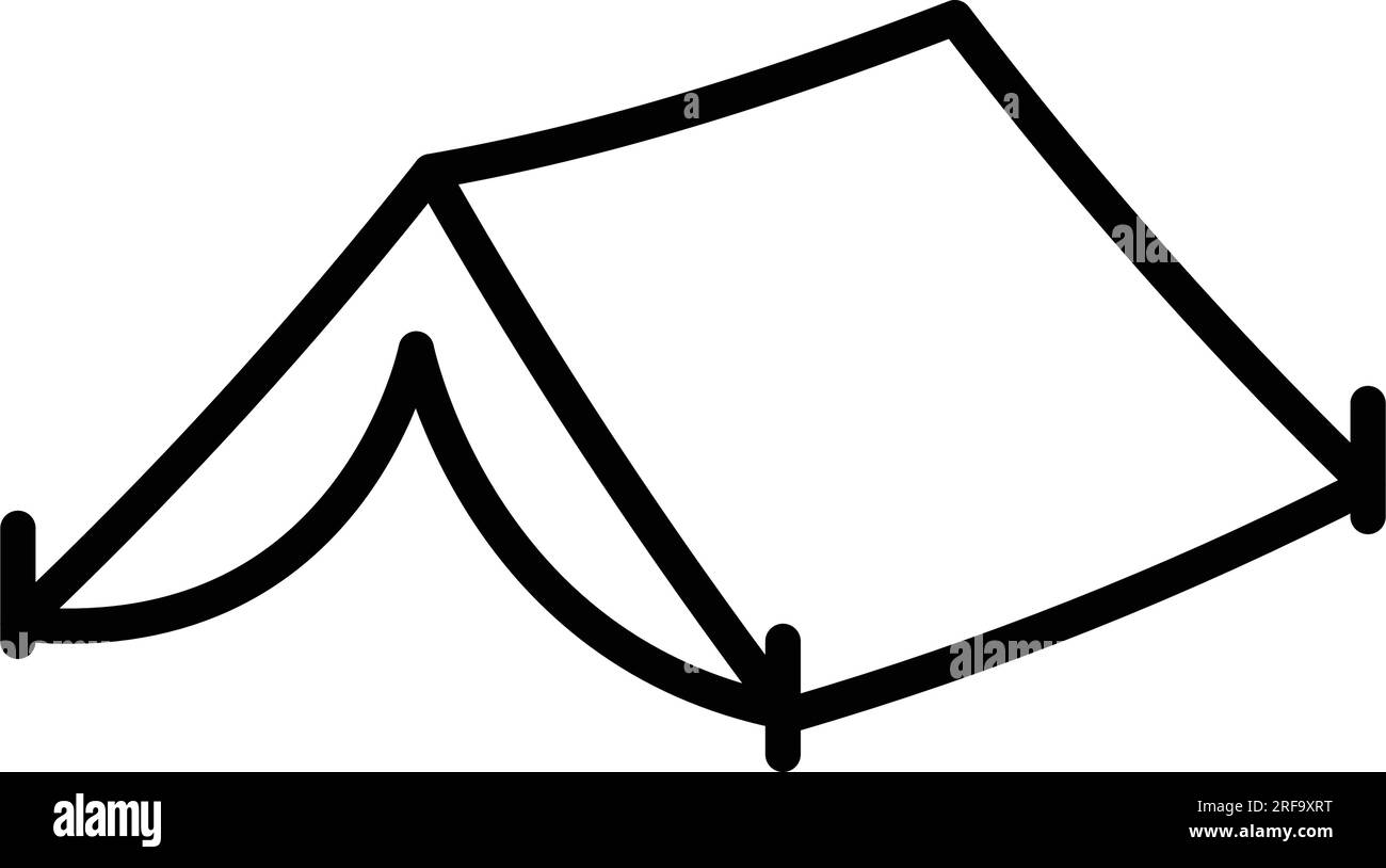 Tent icon line design template isolated illustration Stock Vector Image ...