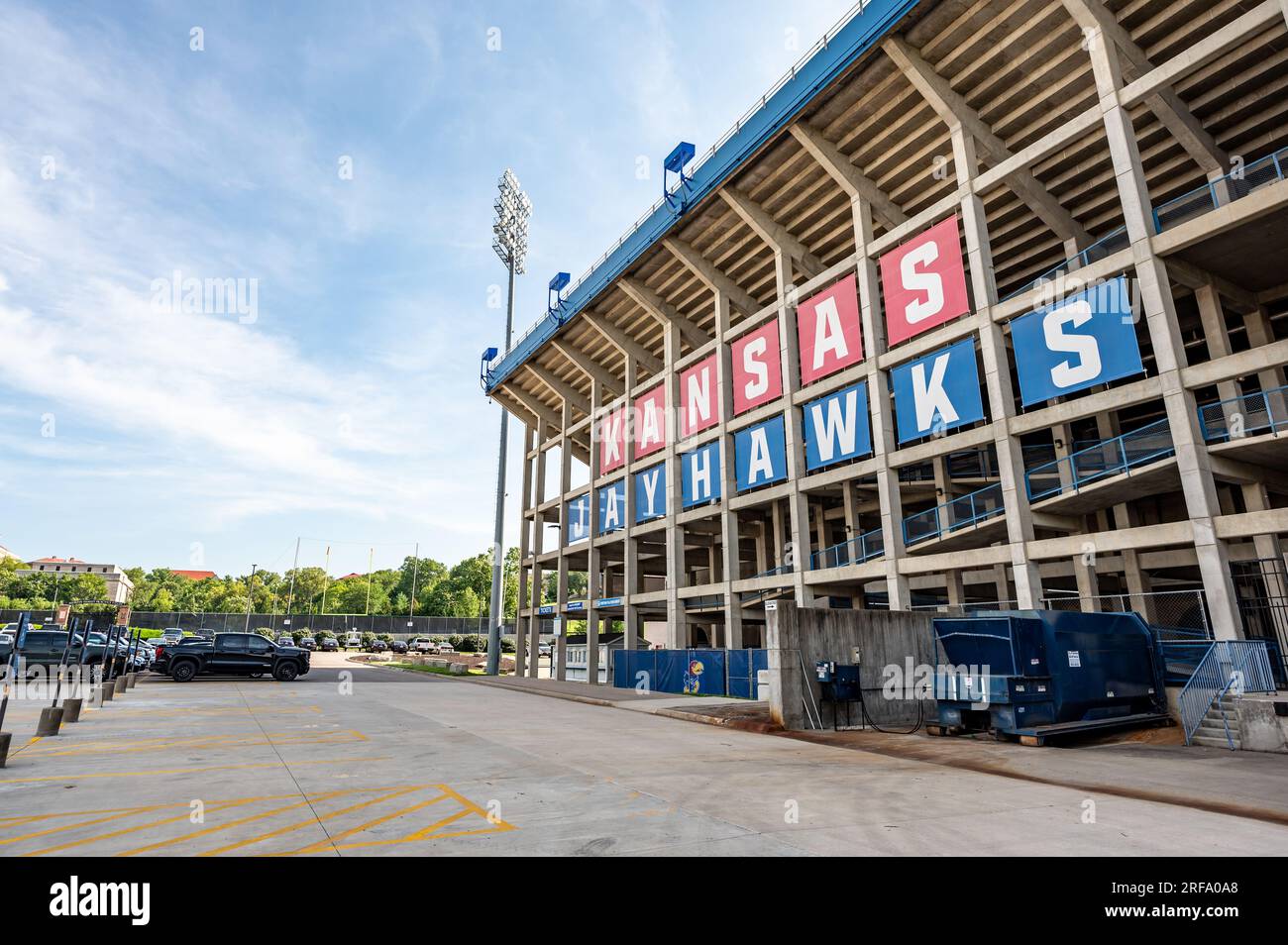 Lawrence, Kansas - 7.20.2023 - Sign on the side of the David Booth ...