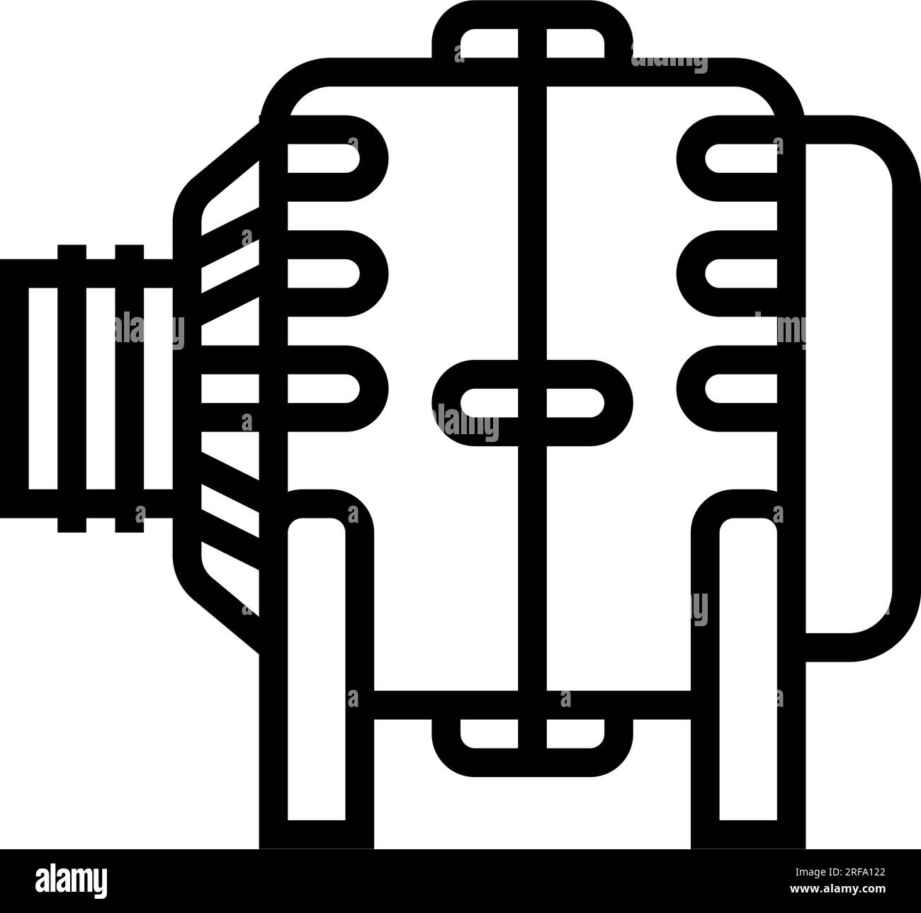 ac generator electrical engineer line icon vector illustration Stock ...
