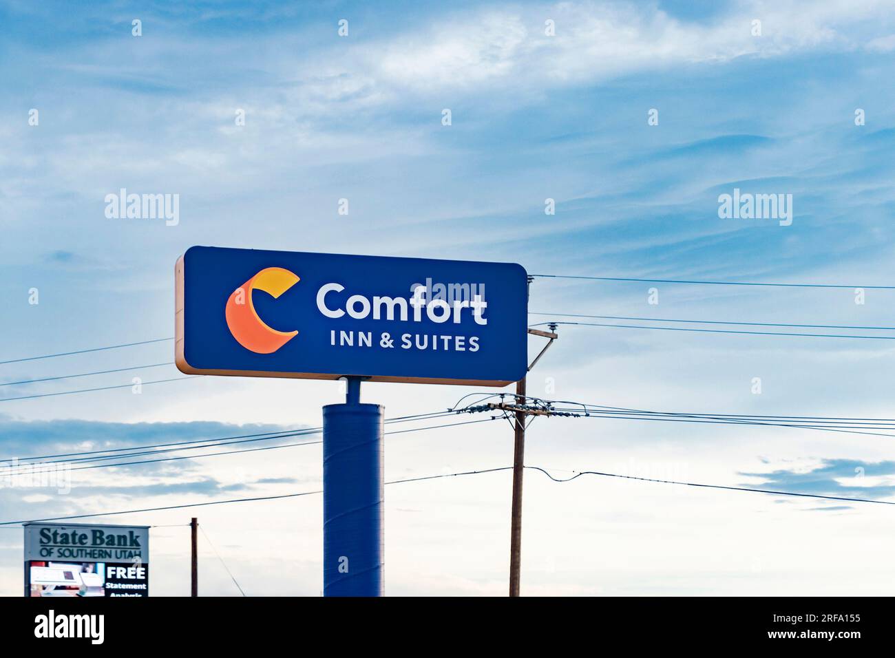 comfort inn and suites hotel sign in USA in cedar city, nevada usa ...