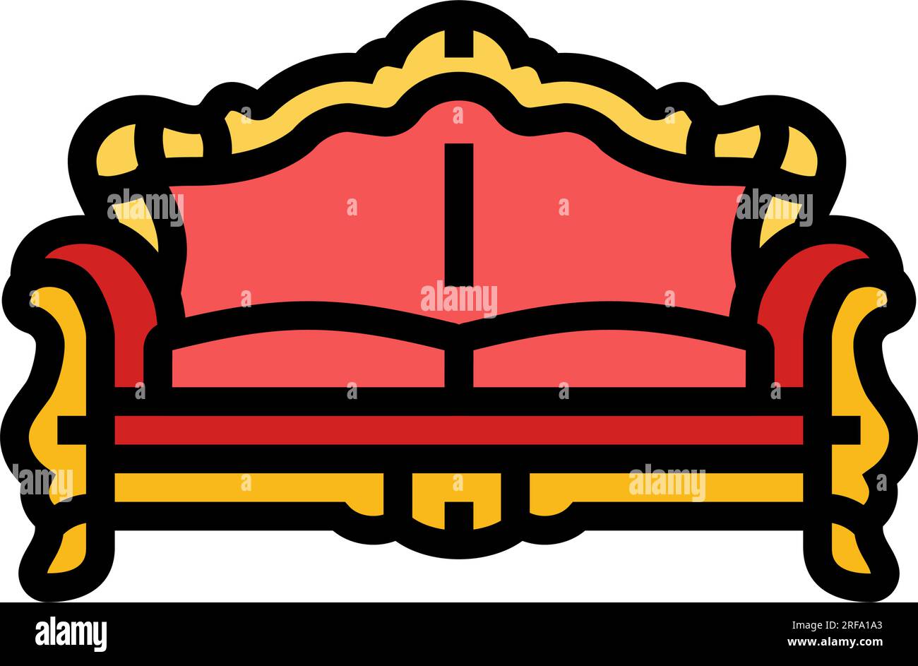 sofa luxury royal color icon vector illustration Stock Vector Image ...