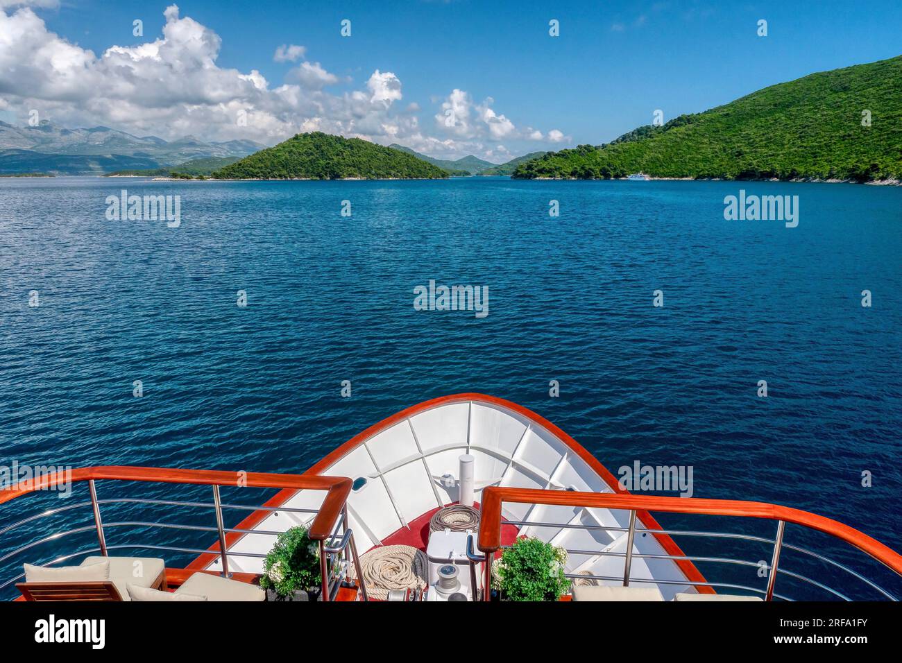 Summer coastal cruising on the Adriatic Sea, southbound along the ...