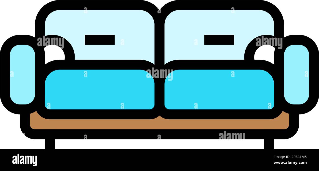 sofa soft cozy color icon vector illustration Stock Vector Image & Art ...