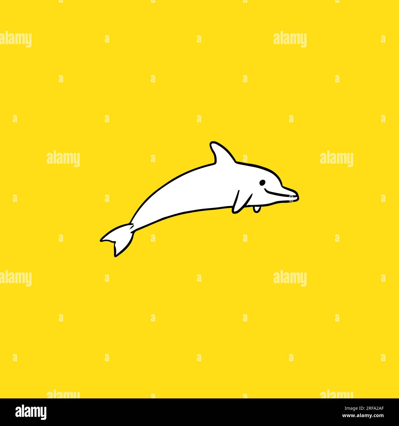 Hand Drawn Dolphin. Vector Illustration Stock Vector Image & Art - Alamy