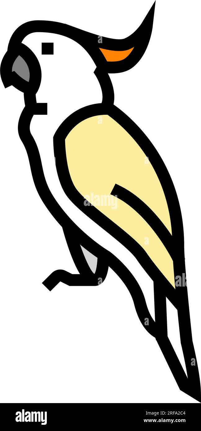 cockatoo parrot bird color icon vector illustration Stock Vector Image ...