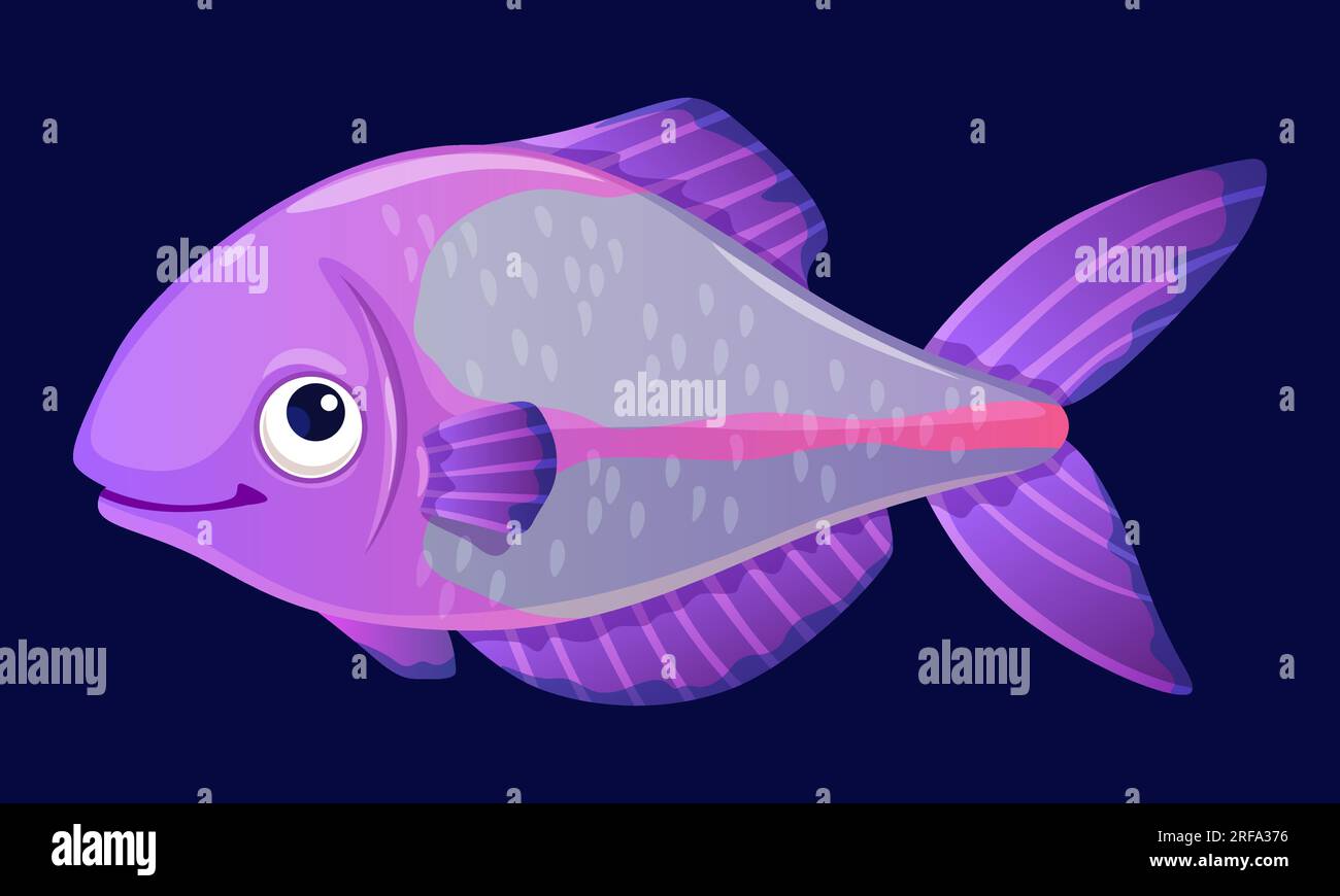 Cartoon aquarium fish. Isolated vector colorful and whimsical ...