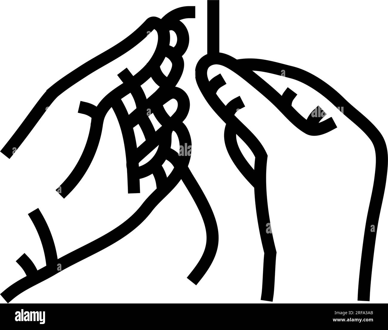 insert thread into needle line icon vector illustration Stock Vector ...