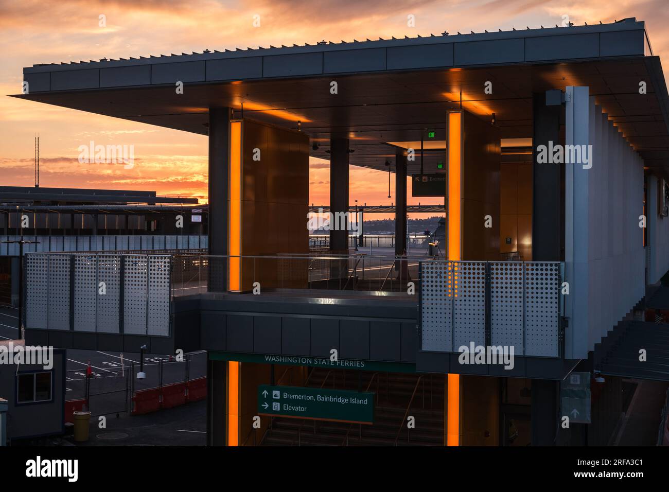 Seattle, USA. 28 Jul, 2023. The new Pier 52 Colman Dock in Seattle ...