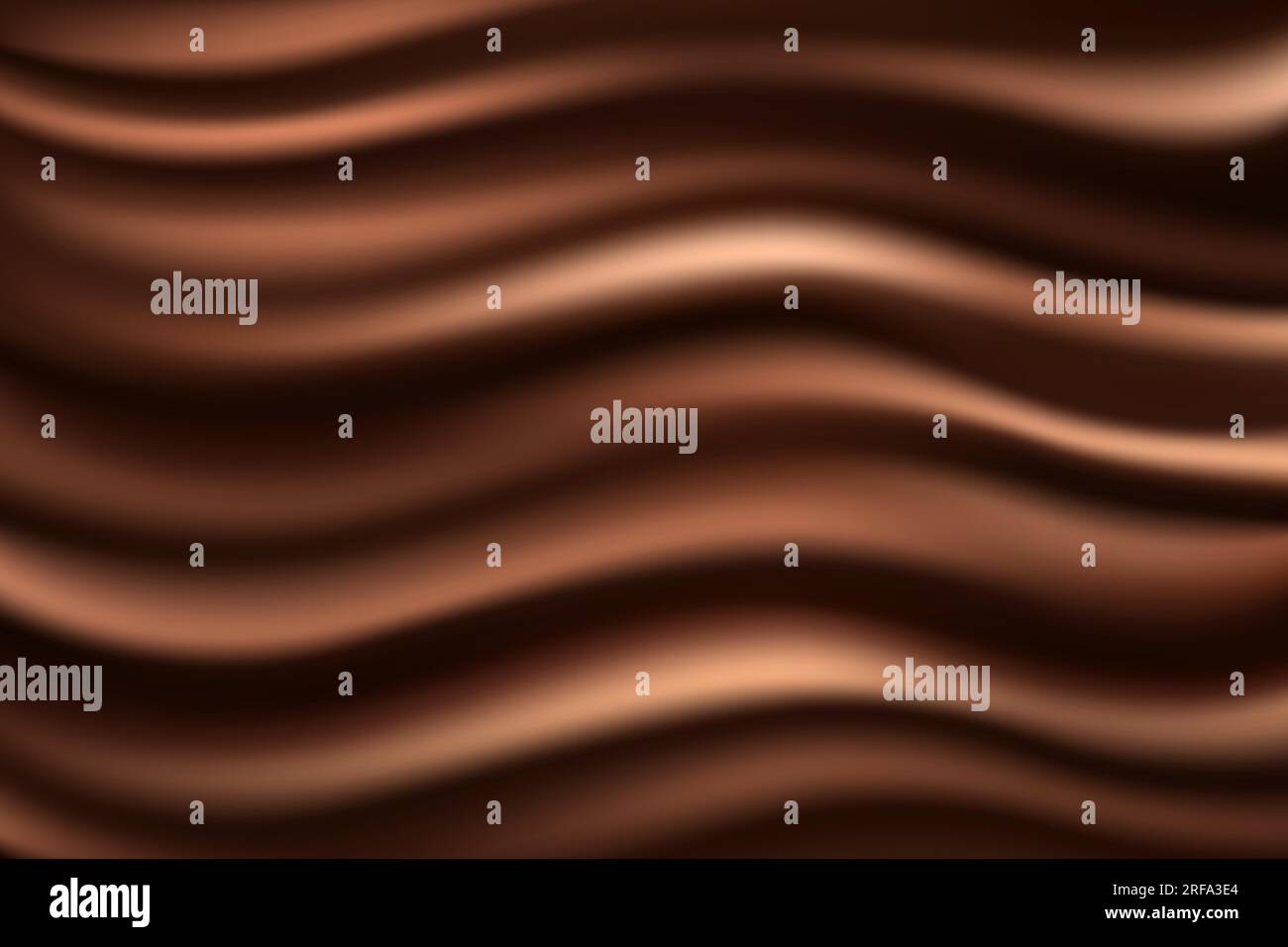 Brown chocolate wave background of cream with smooth texture, vector ...