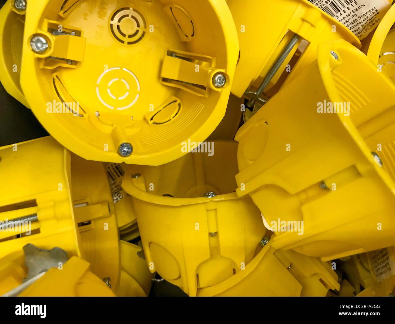 plastic socket boxes for repair. installation of electrics in the ...