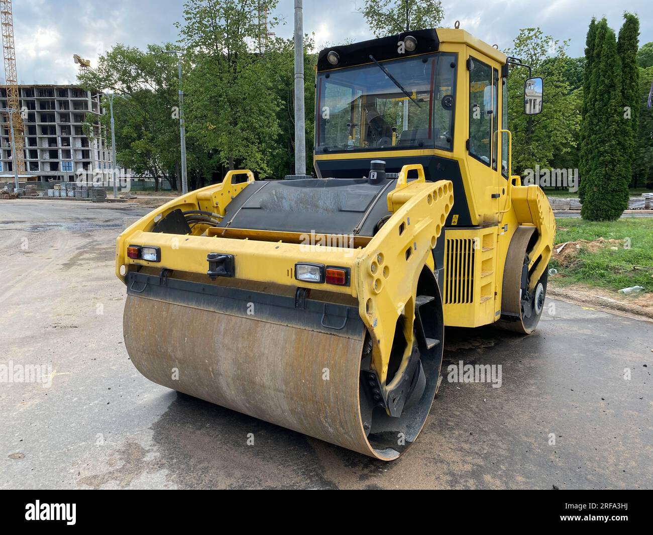 Construction vibroroller hi-res stock photography and images - Alamy