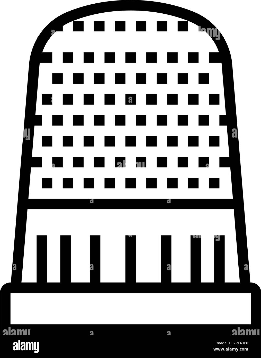 thimble embroidery hobby line icon vector illustration Stock Vector ...