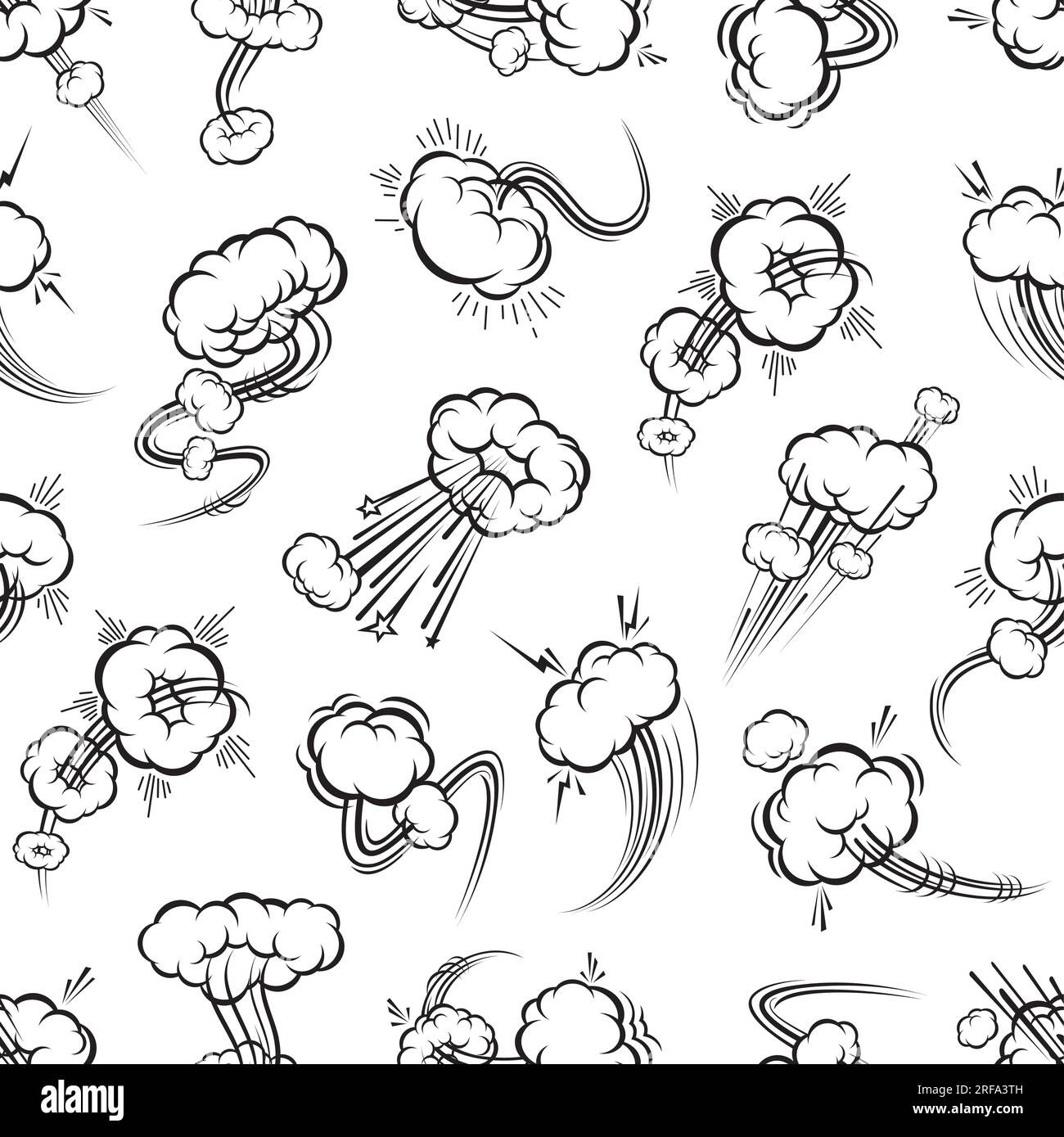Comic speed motion bubbles. Speed trails seamless pattern. Wrapping ...