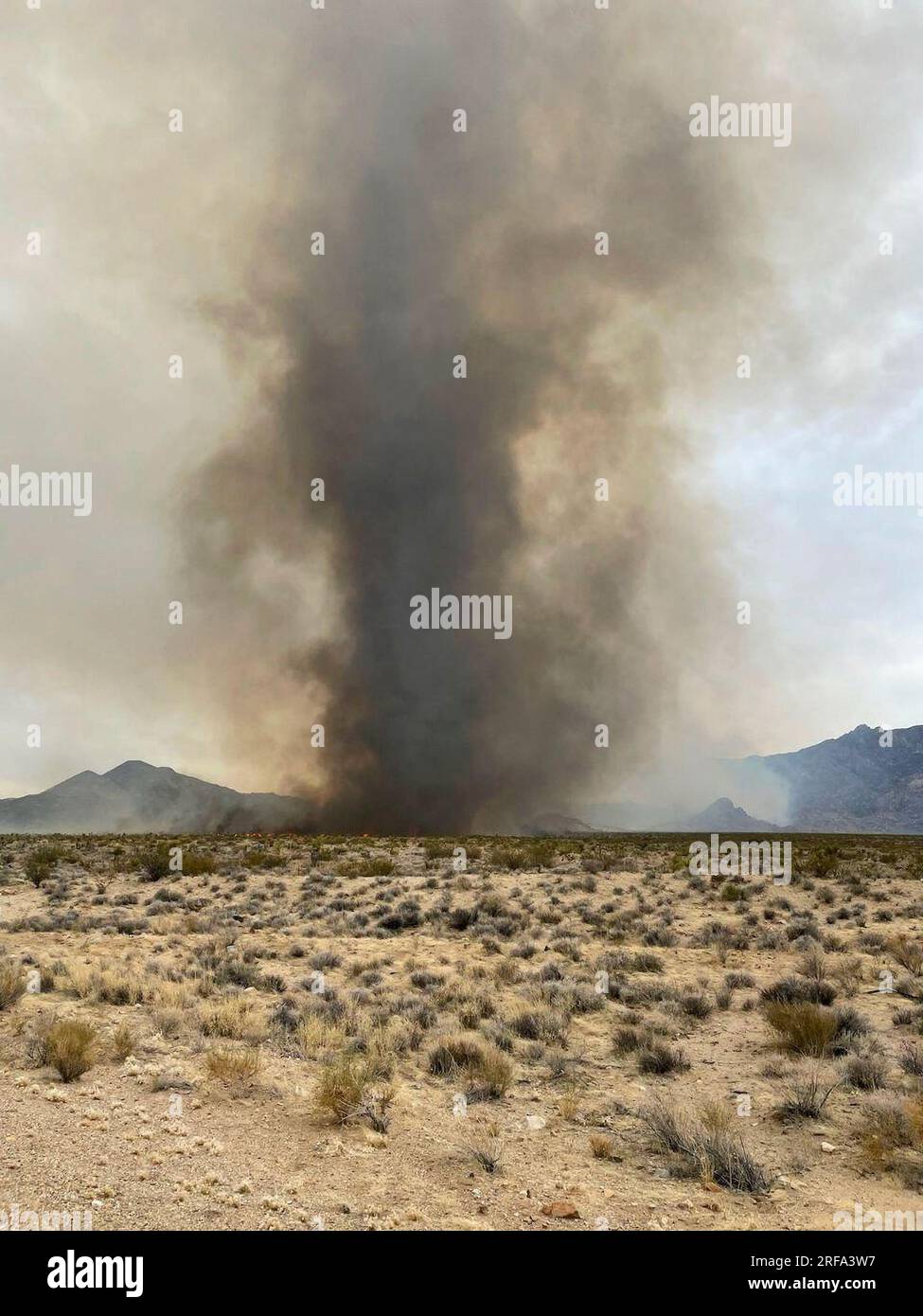 The York Fire burns in the Mojave National Preserve on July 30, 2023 ...