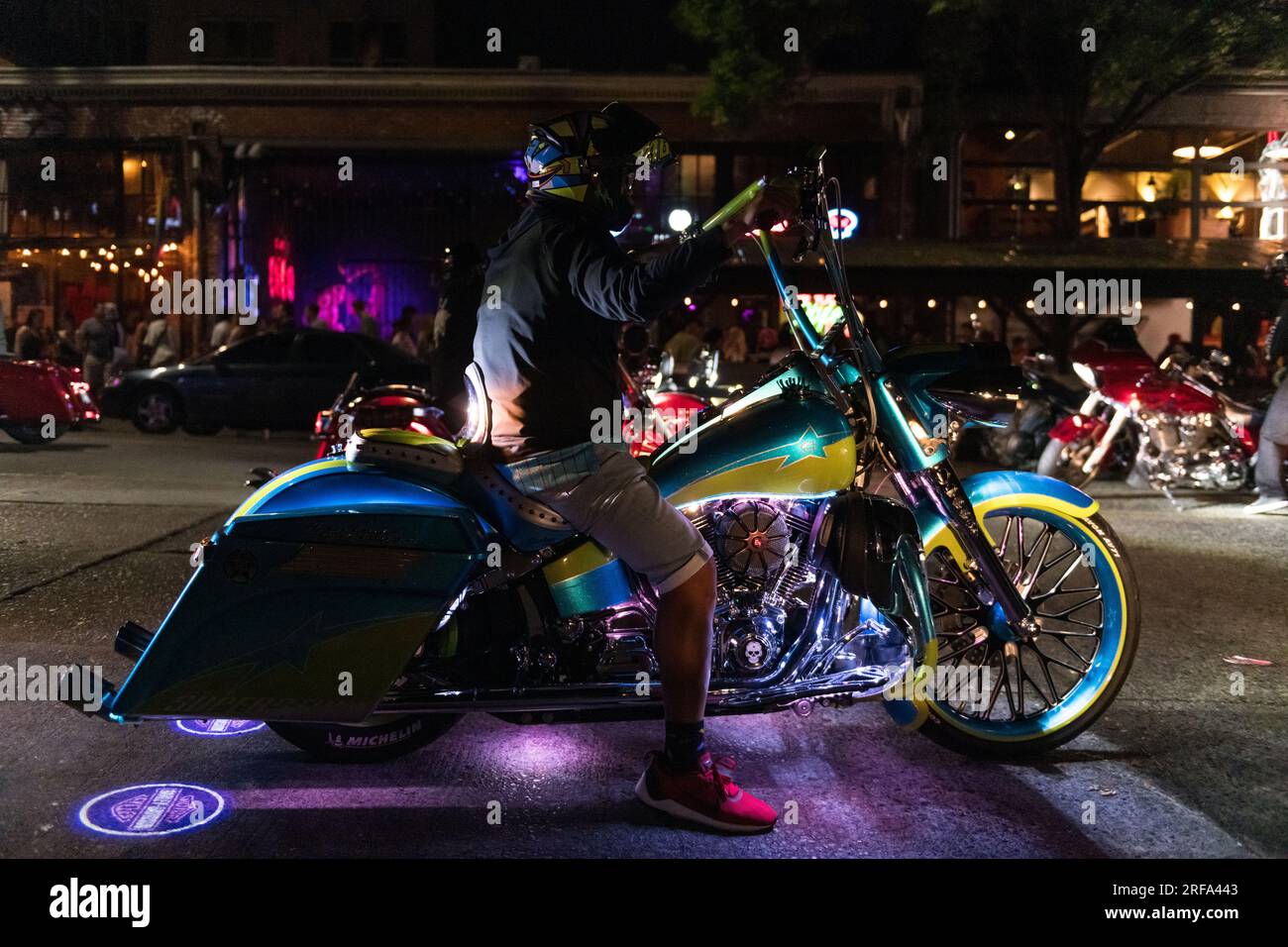 Seattle, USA. 16th July, 2023. Motorcycles on Pike street in Capitol ...