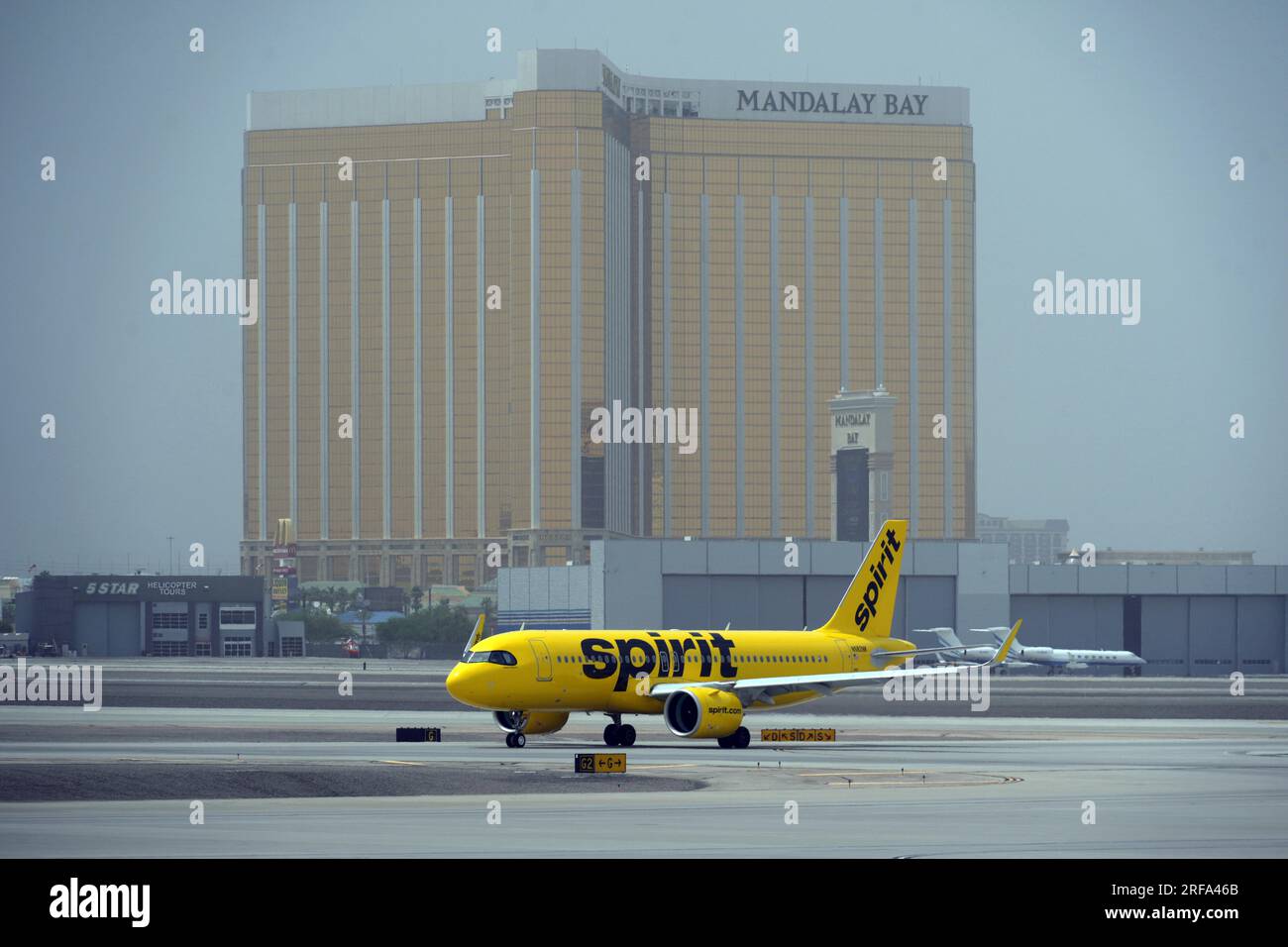 A Spirit Airlines Airbus A320neo (Registration N982NK) taxis on the ...
