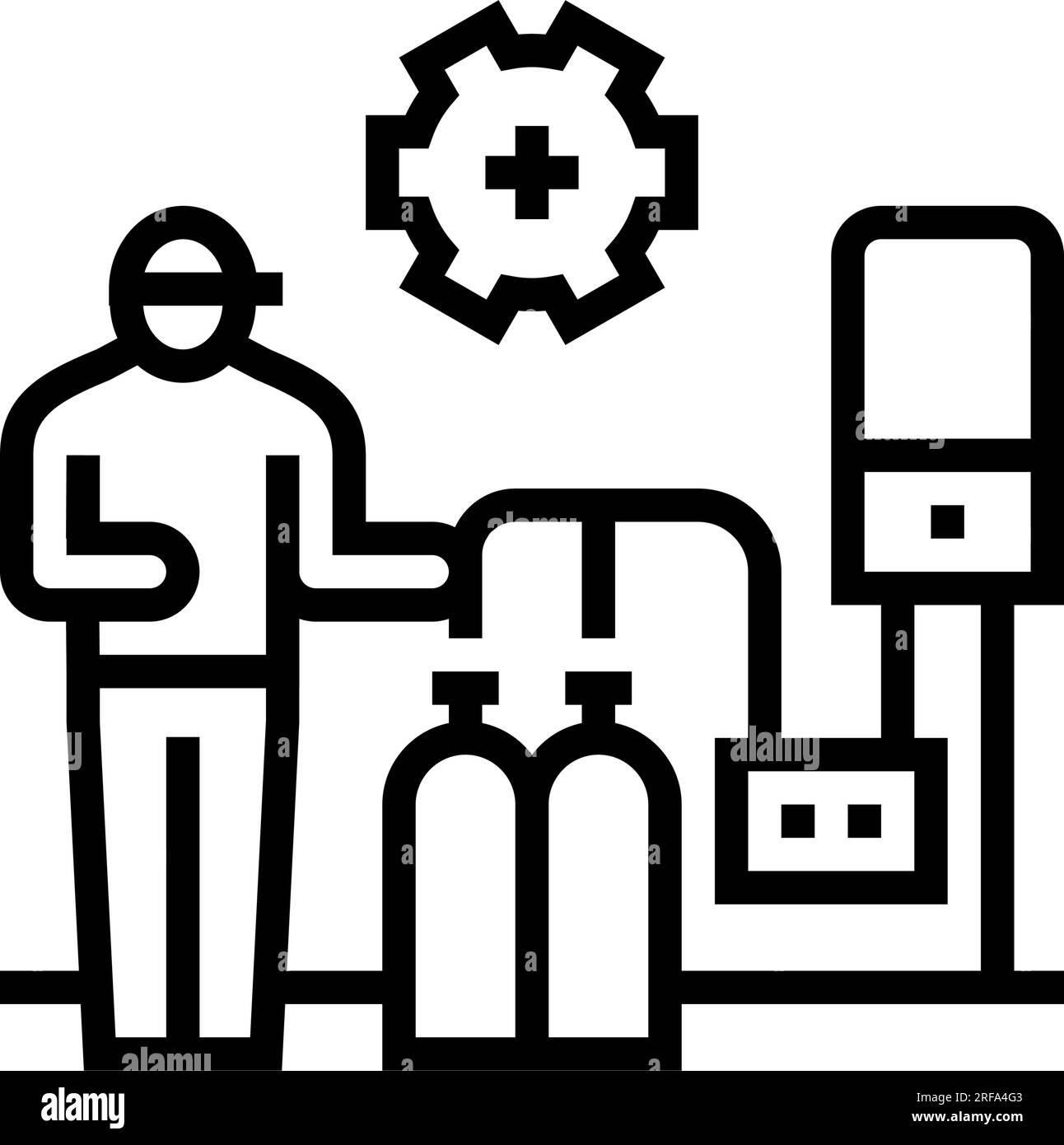 installation gas service line icon vector illustration Stock Vector ...