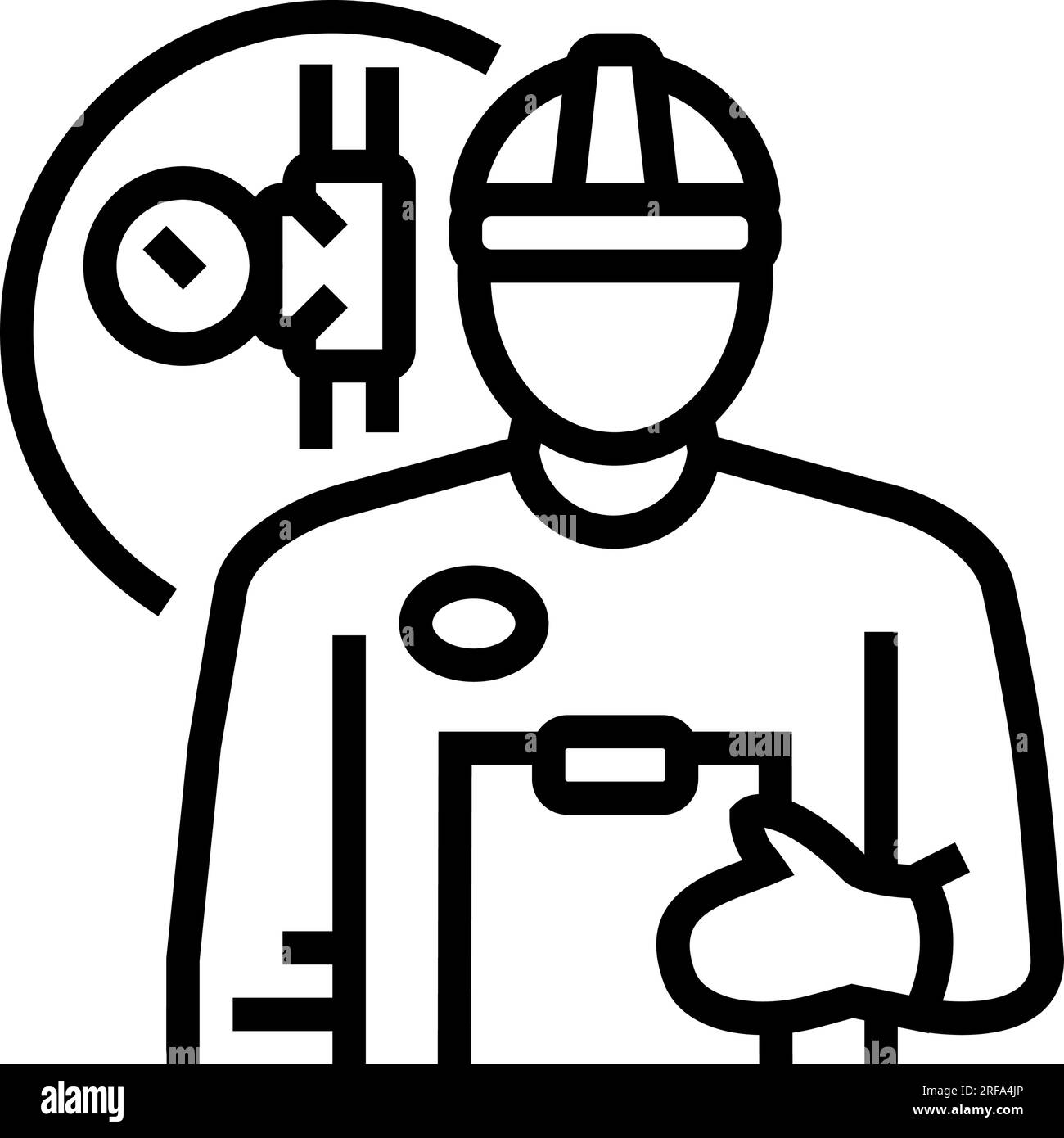 inspection gas service line icon vector illustration Stock Vector Image ...