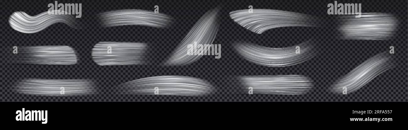 White brush paint stroke vector stain ink texture. Realistic isolated ...